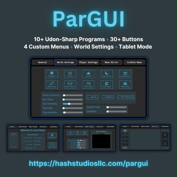 ParGUI / インターフェイスごと [UdonSharp] [SDK3] - Hash Studios LLC - BOOTH