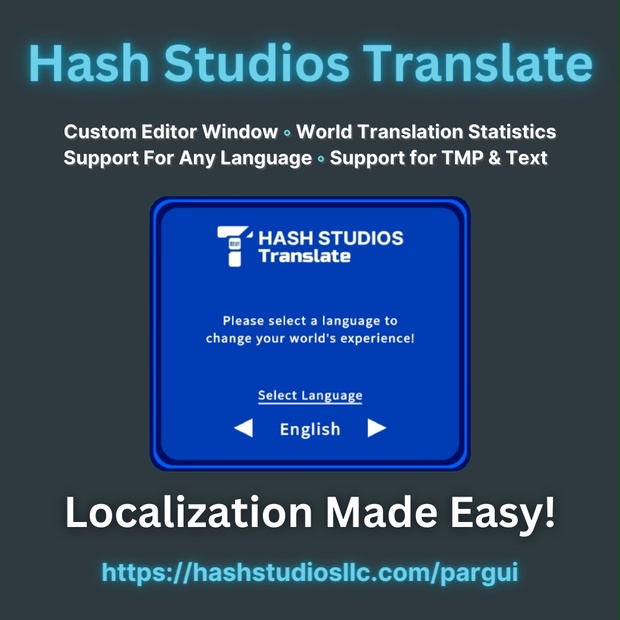 Hash Studios Translate / ハッシュスタジオ翻訳 [UdonSharp] [SDK3] - Hash Studios LLC - BOOTH