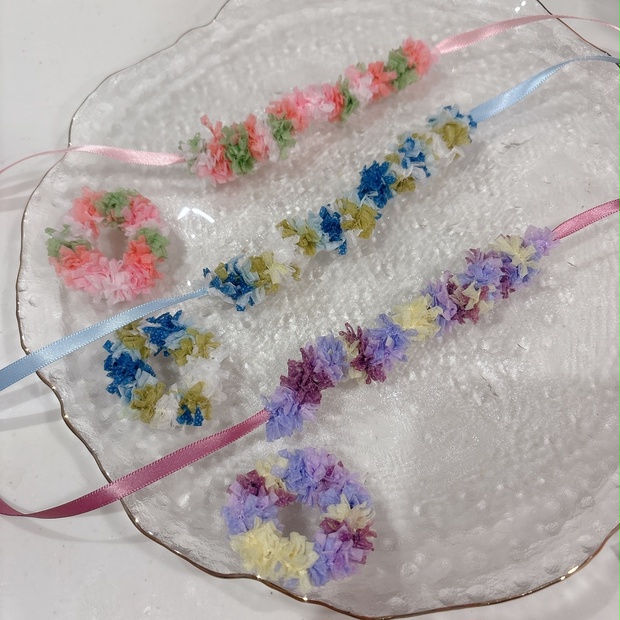 お花リボンと花冠セット - mimi - BOOTH