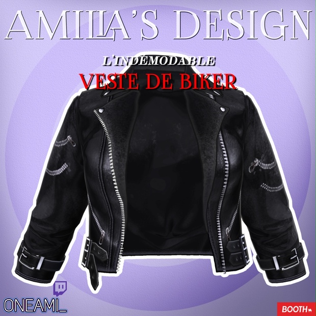 Biker Jacket [Vroid stable Ver.] custom item - Amilia's Design - BOOTH
