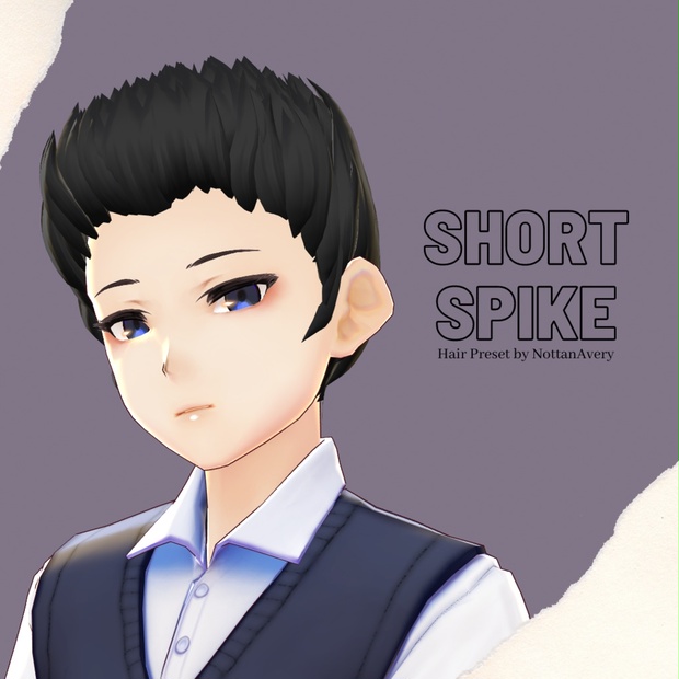 [ VRoid ] Short Spike (Hair Preset) - nottanavery - BOOTH