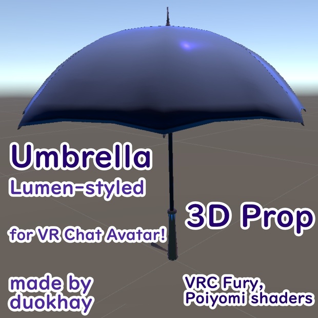 Umbrella (Lumen Style) for VR Chat Avatar - VRC Fury - duokhay - BOOTH
