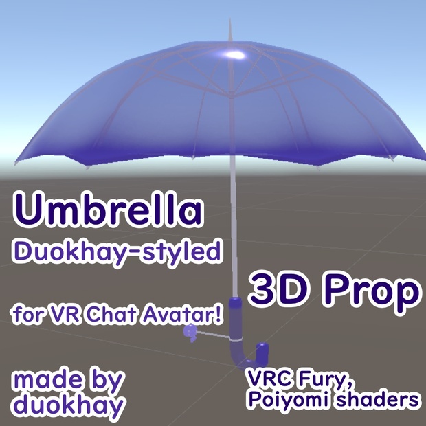Umbrella (Duokhay Style) for VR Chat Avatar - VRC Fury - duokhay - BOOTH