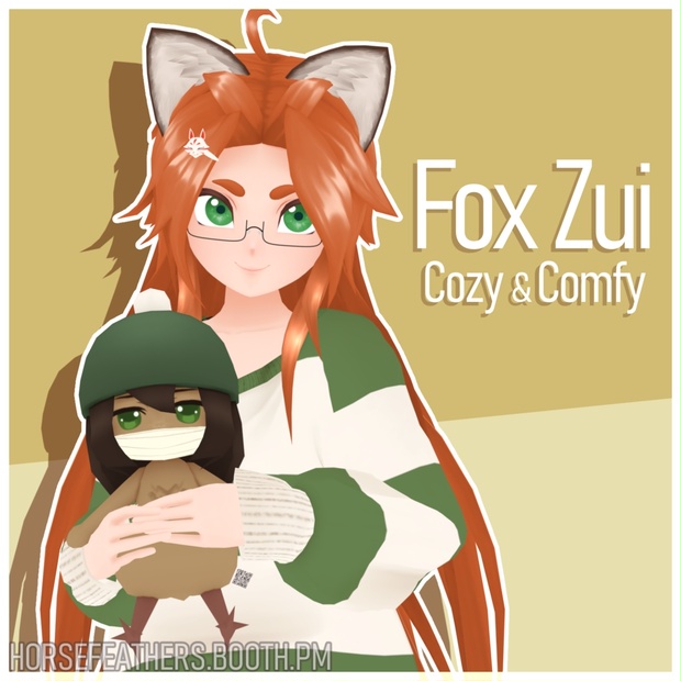 [Fox Zui] 3D Model (VRChat Avatar) - horsefeathers - BOOTH