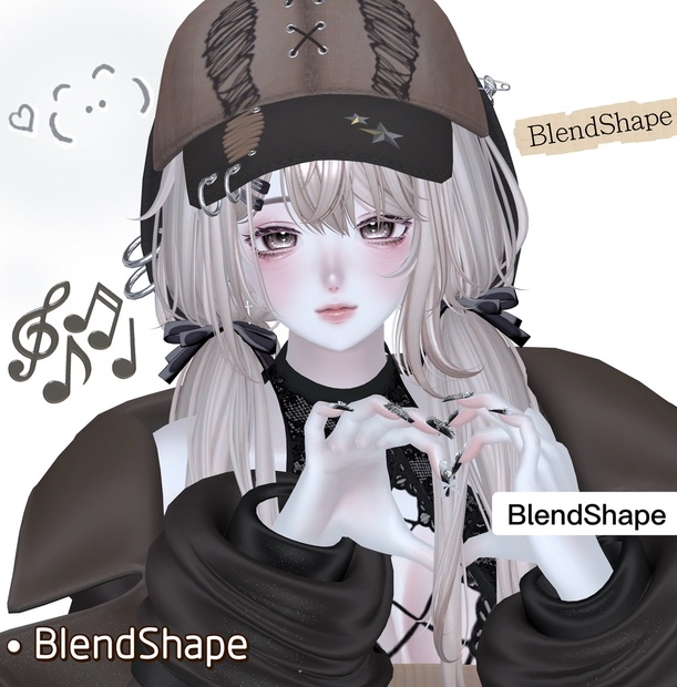 VRCHAT-shinra森罗3-Face-BlendShape - yuyuzz - BOOTH