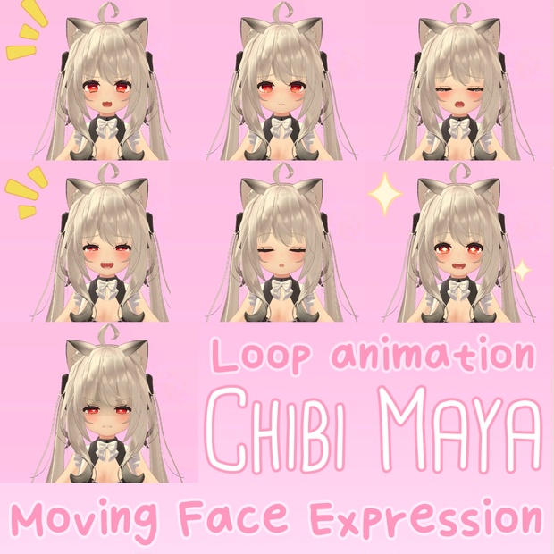 ちび舞夜『Chibi Maya』Moving Facial expression - ISmall STUDIO - BOOTH