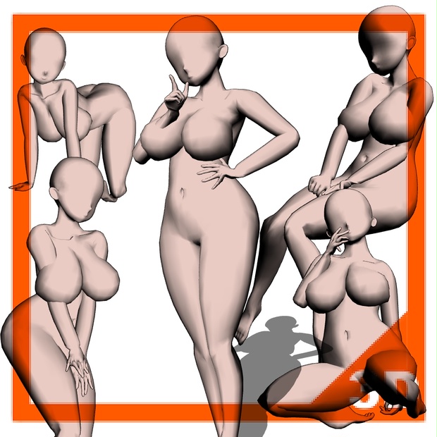 胸の大きなママ（素体D子） - A4・BOOTH店（仮） - BOOTH