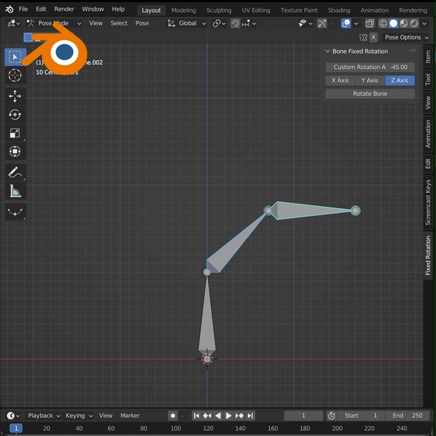 Blender Addon【Bone Fixed Rotation】 - 3d Studio Hisui - BOOTH