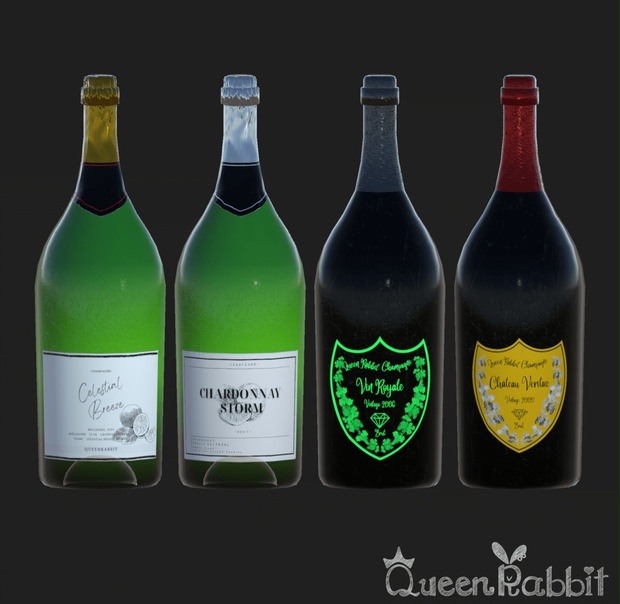 A015_シャンパンボトル1_B - Queen Rabbit - BOOTH