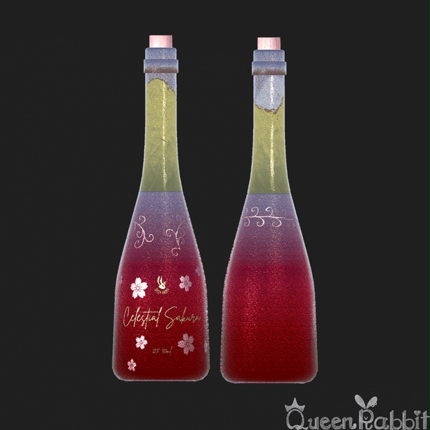 A018_シャンパンボトル3_A - Queen Rabbit - BOOTH