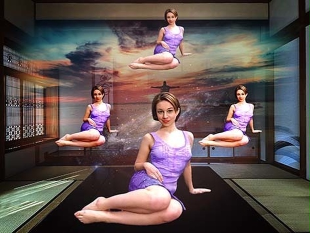 和室に浮かぶ女性 - 曼荼羅アート - BOOTH