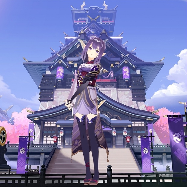 VRoid Genshin Impact Raiden Shogun Outfit - hirikara - BOOTH