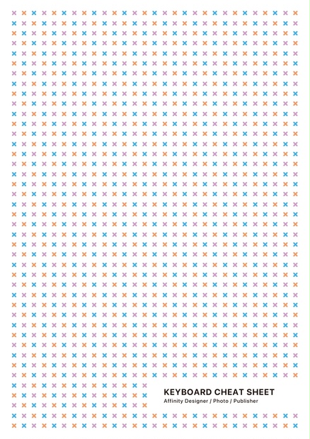 Affinity Keyboard Cheat Sheet - *PetitBrain - BOOTH