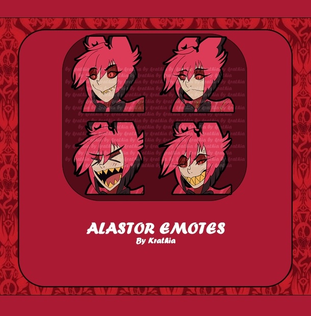 Alastor Hazbin Hotel Emotes - KrathiaVT - BOOTH