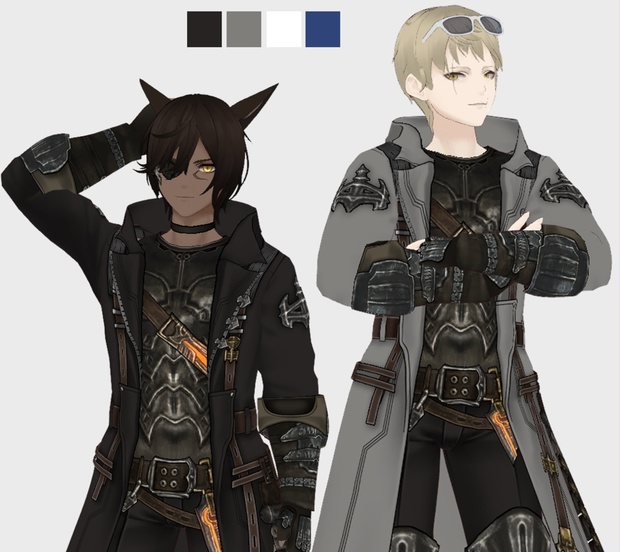 【vroid】ffxiv Gunbreaker 80AF 4color - パーちゃんのモデル屋 - BOOTH