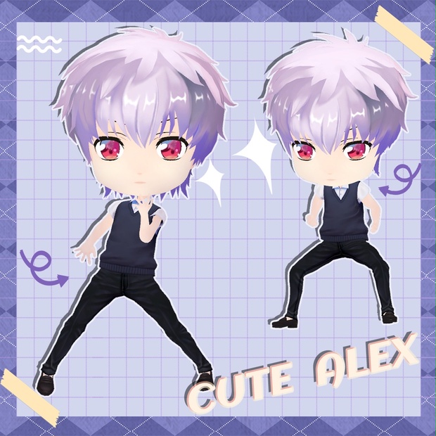 【VRoid/VRM Model】Chibi Alex/ ちびアレックス - VTuber Stream Shop - BOOTH