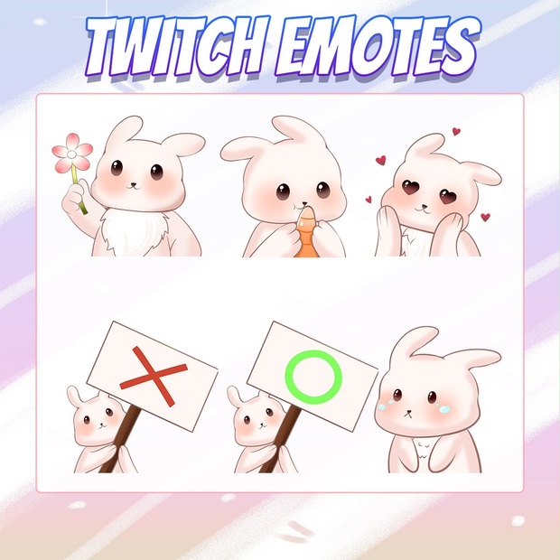 【twitch Emote】bunny Twitch Emotes Emote Livestream Emote Cute Emote
