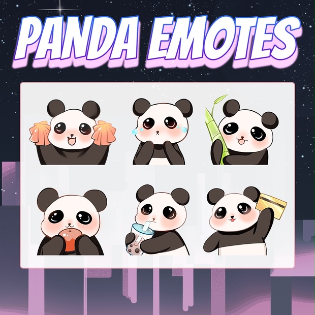 【twitch Emote】panda Twitch Emotes Emote Livestream Emote Cute Emote