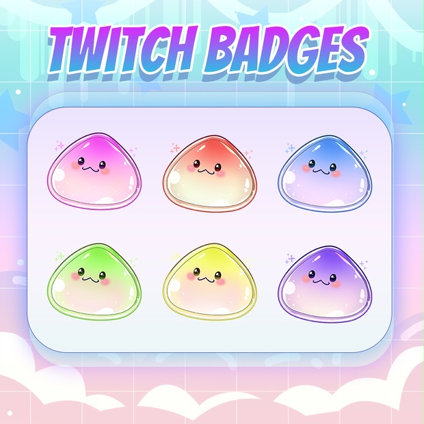 【Twitch Badges】Slime Livestream Badges - VTuber Stream Shop - BOOTH