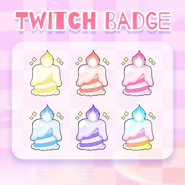【Twitch Badges】candle Badges - VTuber Stream Shop - BOOTH