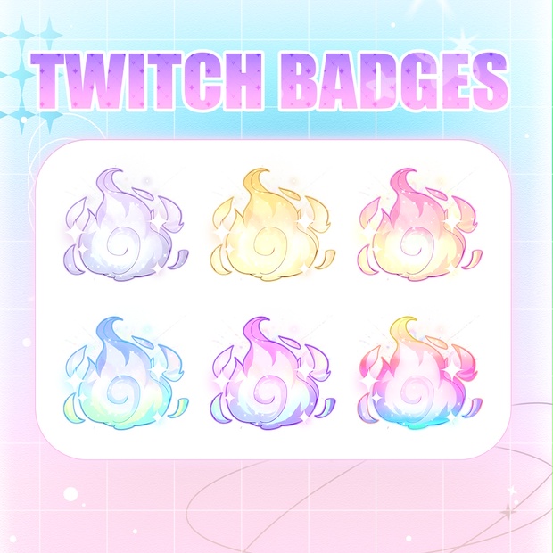 【Twitch Badges】Fire Badges - VTuber Stream Shop - BOOTH