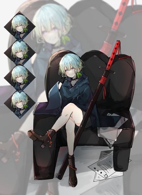 【TRPG有料立ち絵_差分有】日本刀女性【背景差分有】 - あずの止まり木 - BOOTH