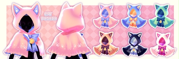 [MMD] Cat Poncho - Moyodescry_MMD - BOOTH