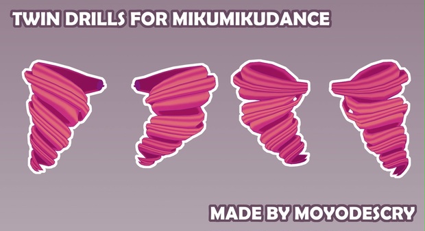 【MMD髪】Twin Drills - Moyodescry_MMD - BOOTH