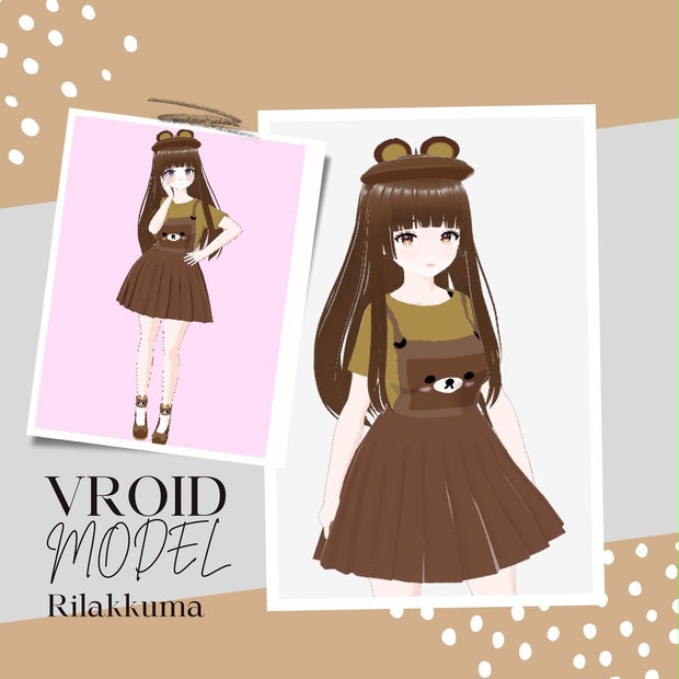 VRoid3Dモデル // vroid Rilakkuma model - chispitta0 - BOOTH