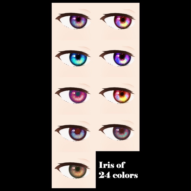 Vroid studio iris 24 color - Mahui - BOOTH