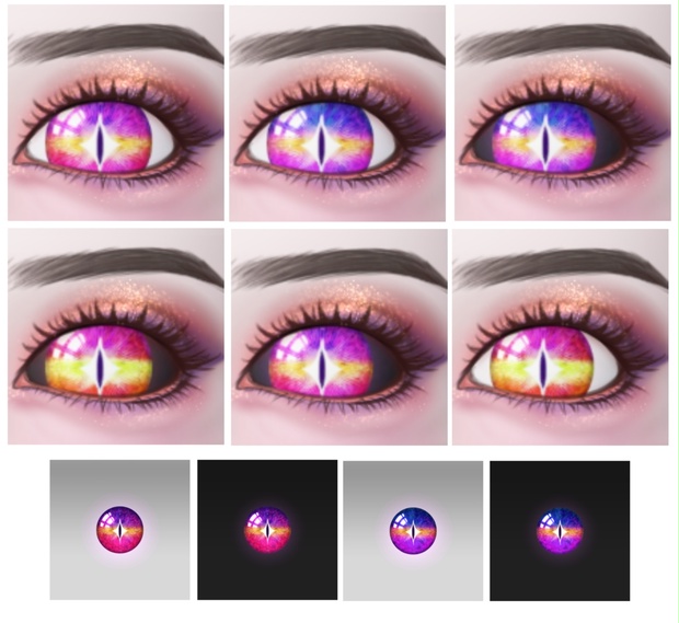 colorfull eyeball texture - Mahui - BOOTH