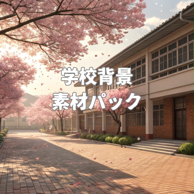 学校背景素材パック - AIそざい屋さん - BOOTH