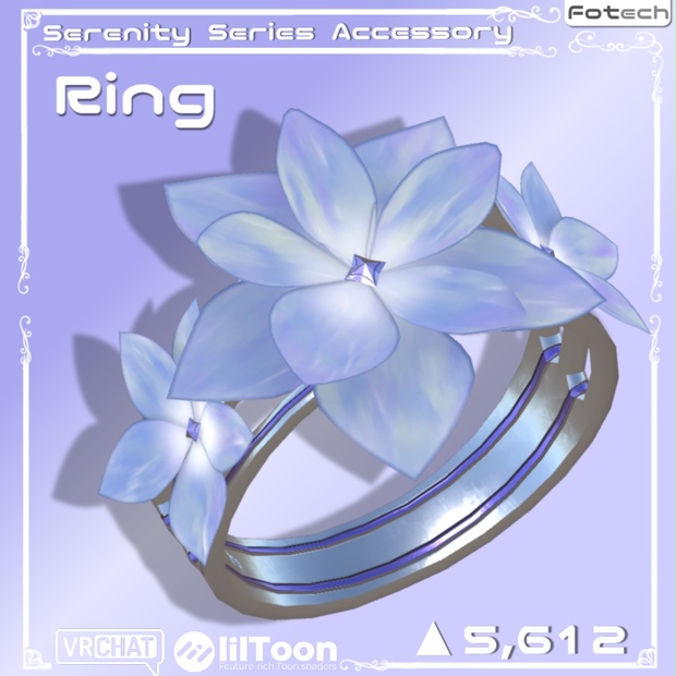 【3Dモデル】指輪モデル Serenity ring - Fotech - BOOTH