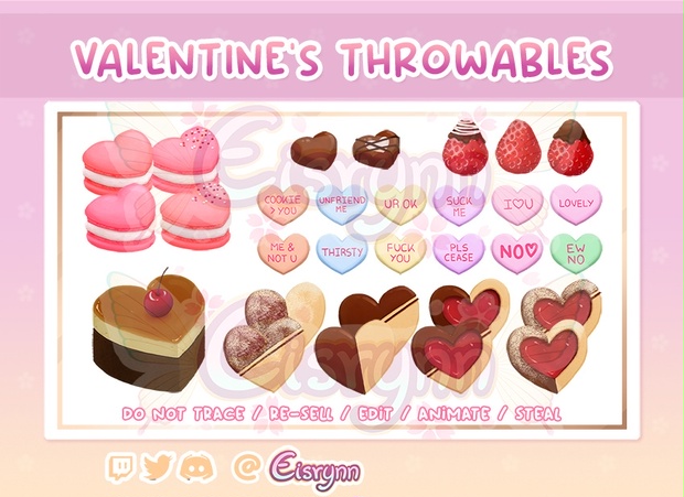 Valentine's day sweets - throwables - Eisrynn - BOOTH