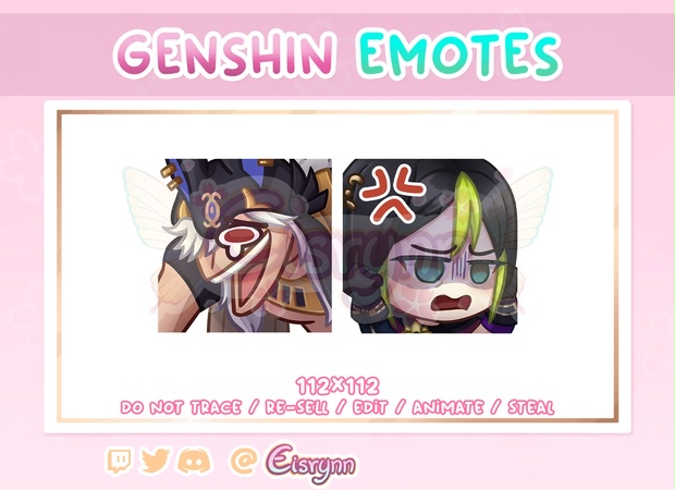Genshin emotes pack (Cyno and Tighnari) - Eisrynn - BOOTH