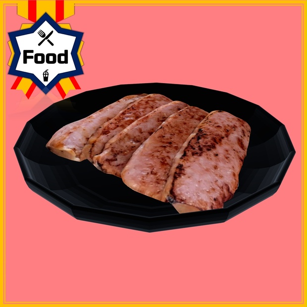 햄구이 / ハム焼き / Grilled Ham 3d model - FireFoxCat불여우냥이 - BOOTH