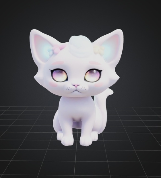 夢のような猫アバターに最適なファンタジーキャラクター：VRChat 用の 3D かわいい猫モデル - Kurohime VR STUDIO - BOOTH