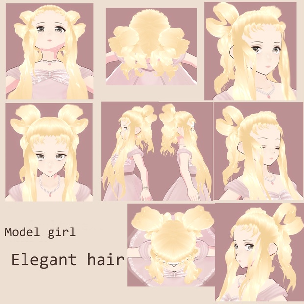 Elegant cute hairstyle (textures and hair bounce setting included ...