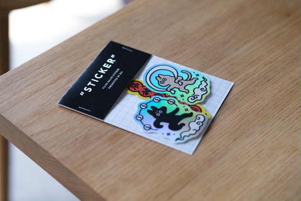いぬねこ風神雷神ステッカー - EVI ONLINE STORE - BOOTH