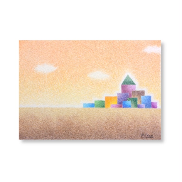 色鉛筆画（ 原画 ）。「 穏やかな1日の終わりに 」 - Fusion World - BOOTH