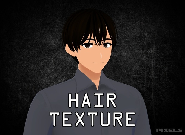 Vroid Free Male Hair Texture - Pixels - BOOTH