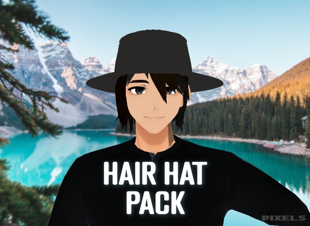 VRoid Hair Hat Pack - Pixels - BOOTH