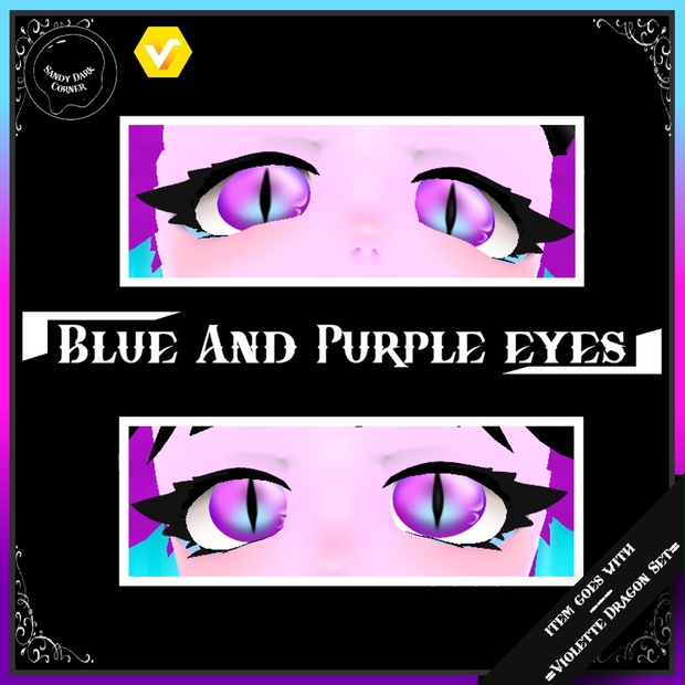 Blue And Purple Eyes --- VRoid texture - Sandy Dark Corner - BOOTH