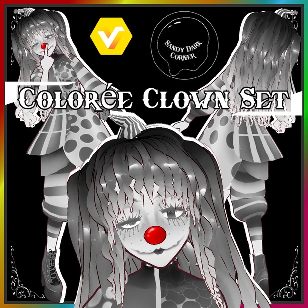 Colorée Clown --- VRoid model Vtuber model 3D model - Sandy Dark Corner ...