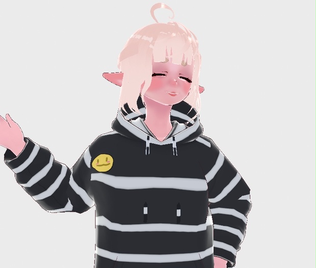 Smiley Face Striped Hoodie - A's Midnight Store - BOOTH