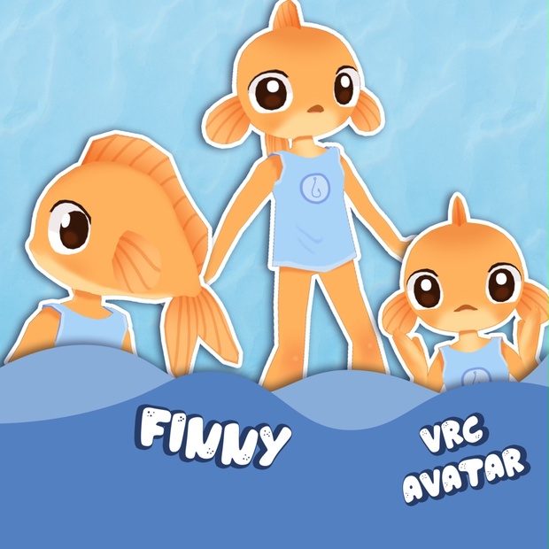 オリジナル3Dモデル 【Finny】(Free) - Livdays - BOOTH