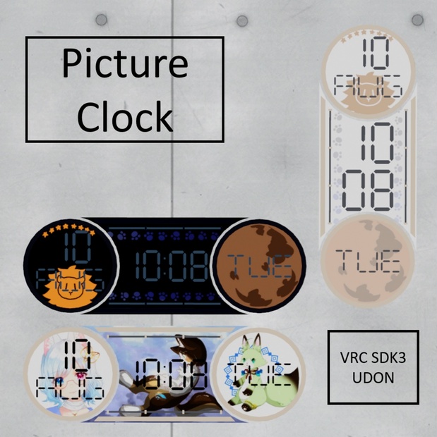 VRChat用掛け時計 Picture Clock [SDK3 UDON] - 晴嵐獣工 - BOOTH