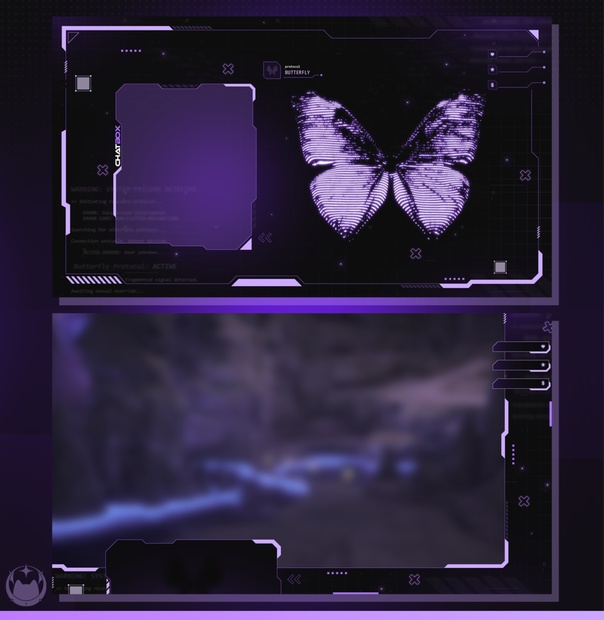 【FREE】 butterfly protocol overlay - twitch - youtube - stream - toxiibb - BOOTH