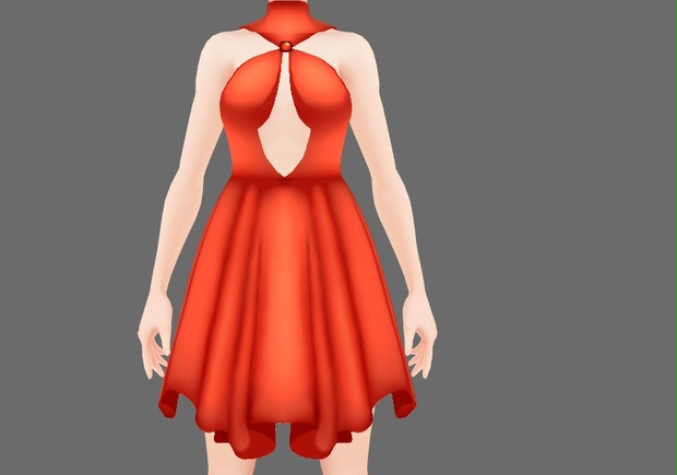 vroid open cut dress - thehula - BOOTH