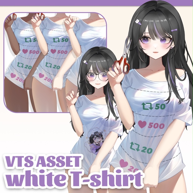 [Vtuber素材] ️🔃👕 ️ チャレンジ / [Vtuber Assets] ️🔃👕 ️ Challenge - kyokiStudio - BOOTH